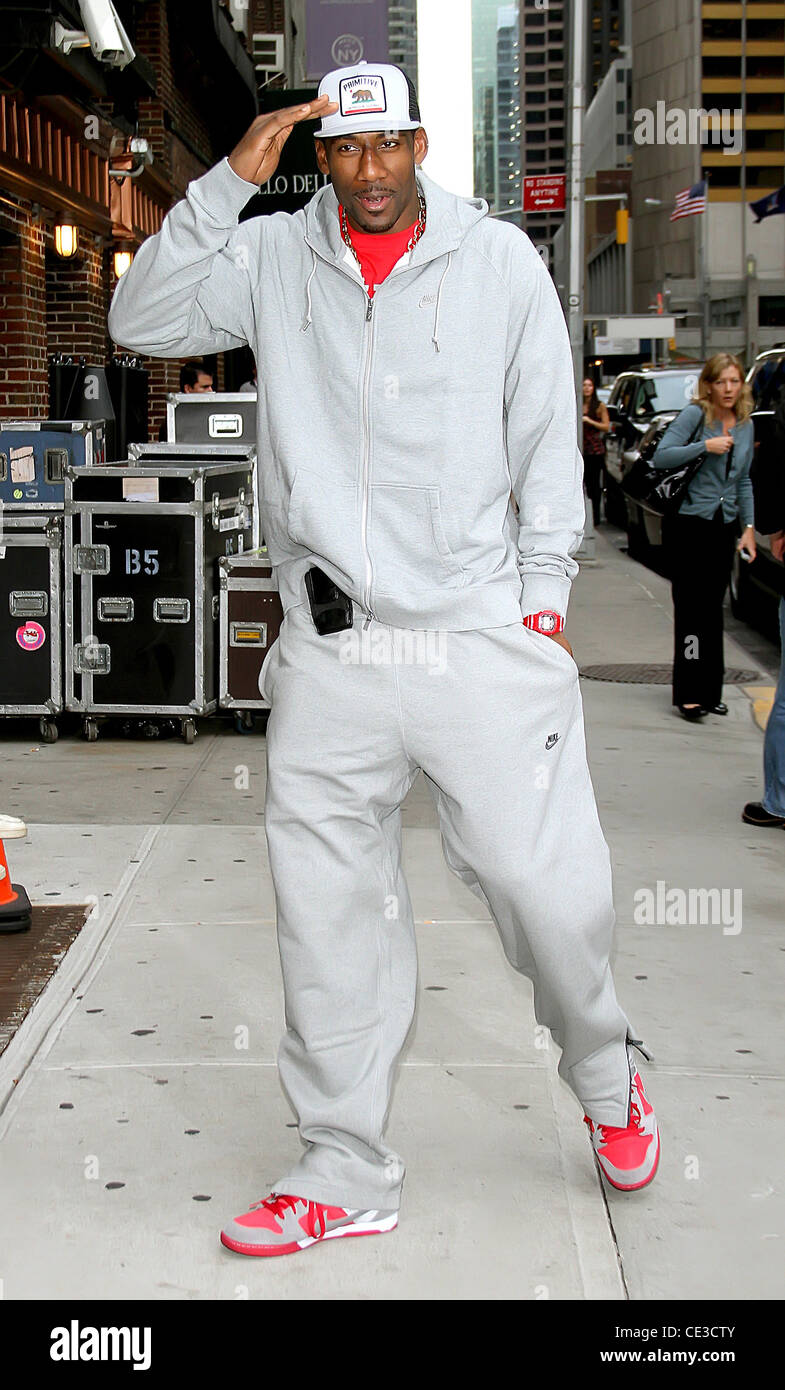 Amar'e Stoudemire Celebrities outside The Ed Sullivan Theater for 'The ...