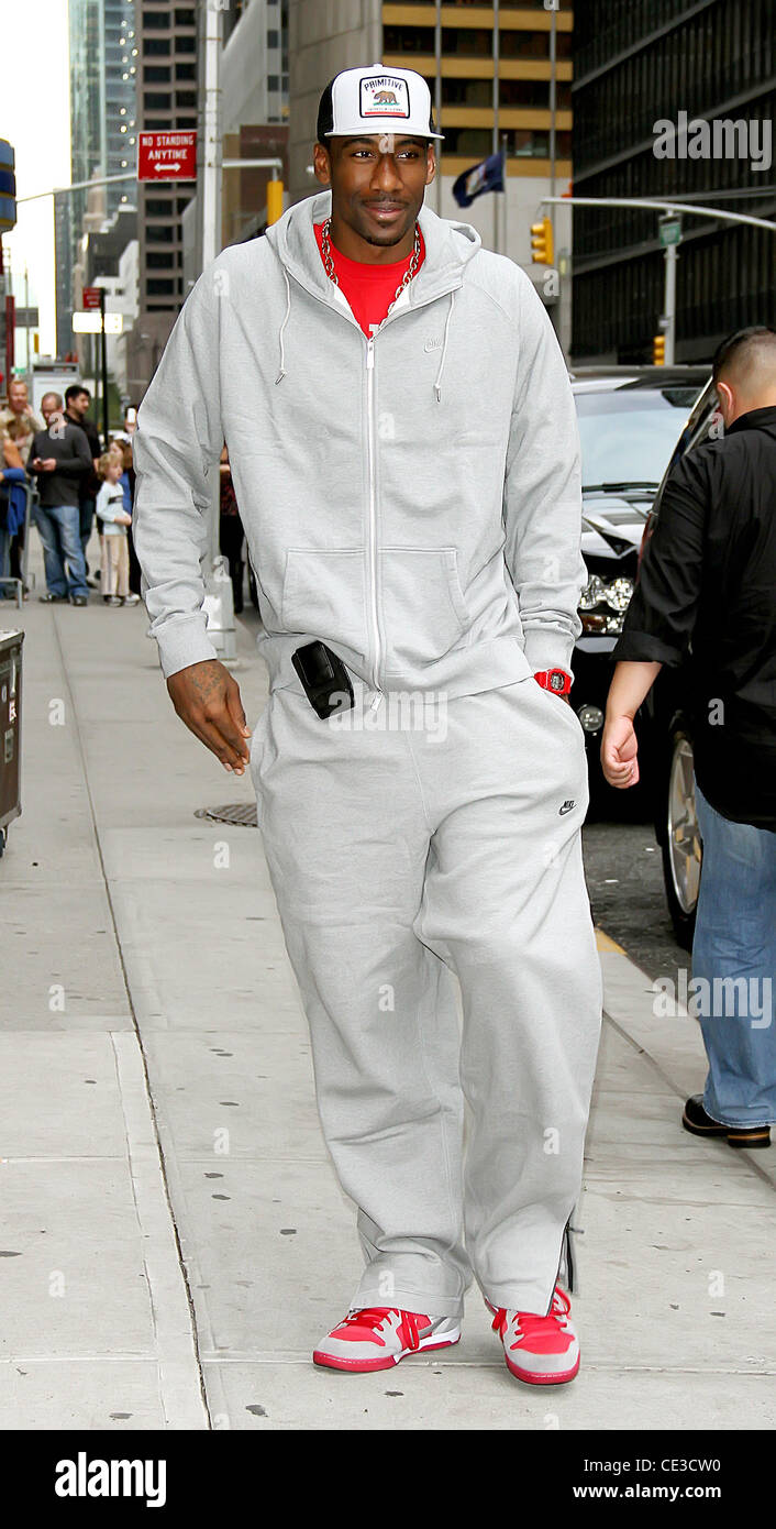 Amar'e Stoudemire Celebrities outside The Ed Sullivan Theater for 'The ...