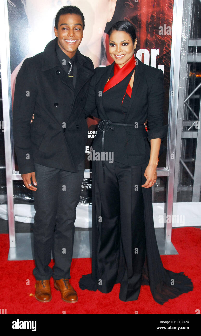 Janet Jackson with her nephew Austin Brown NYC movie premiere of 'For ...