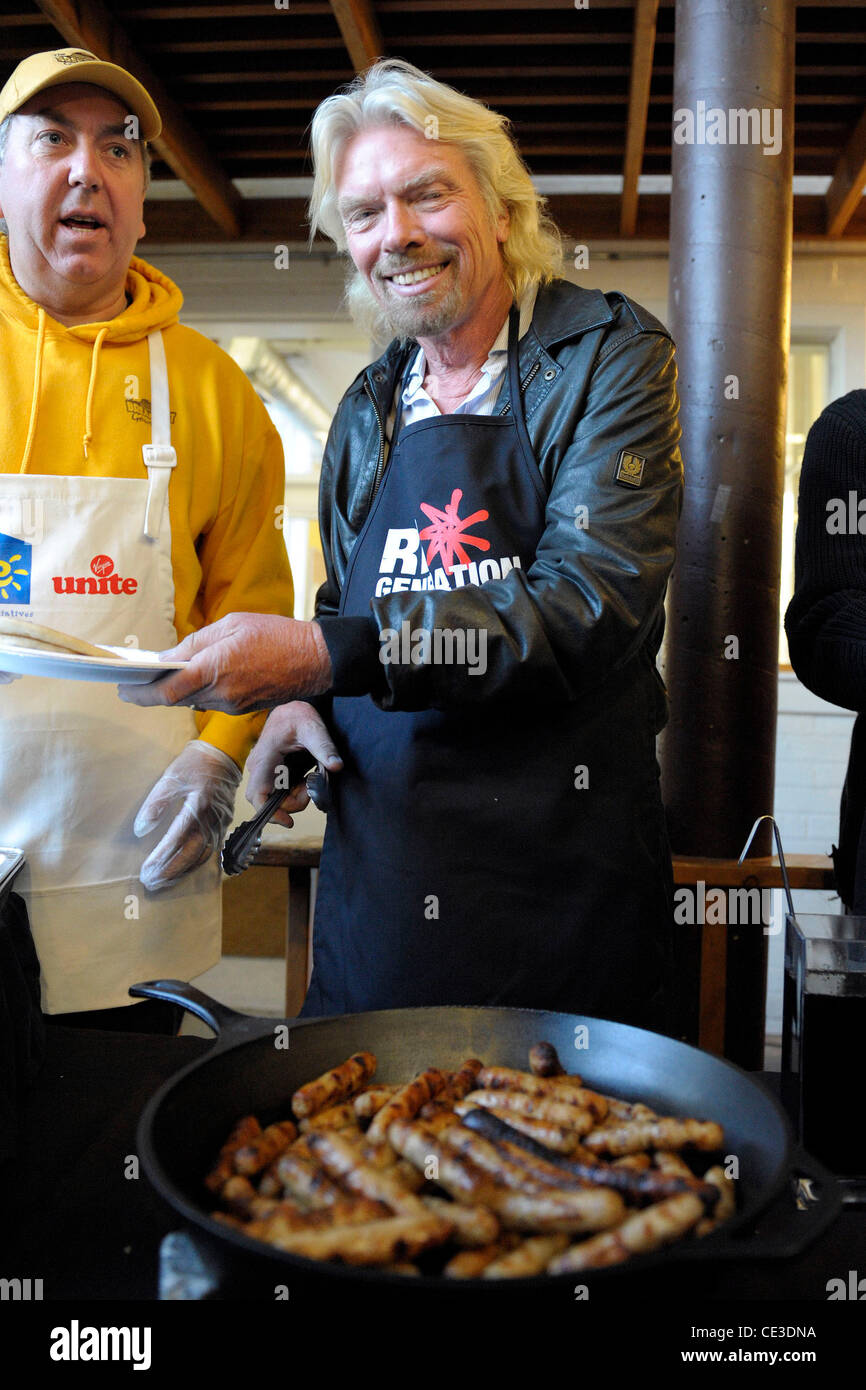 Sir Richard Branson The REGeneration Movement serves breakfast with the ...