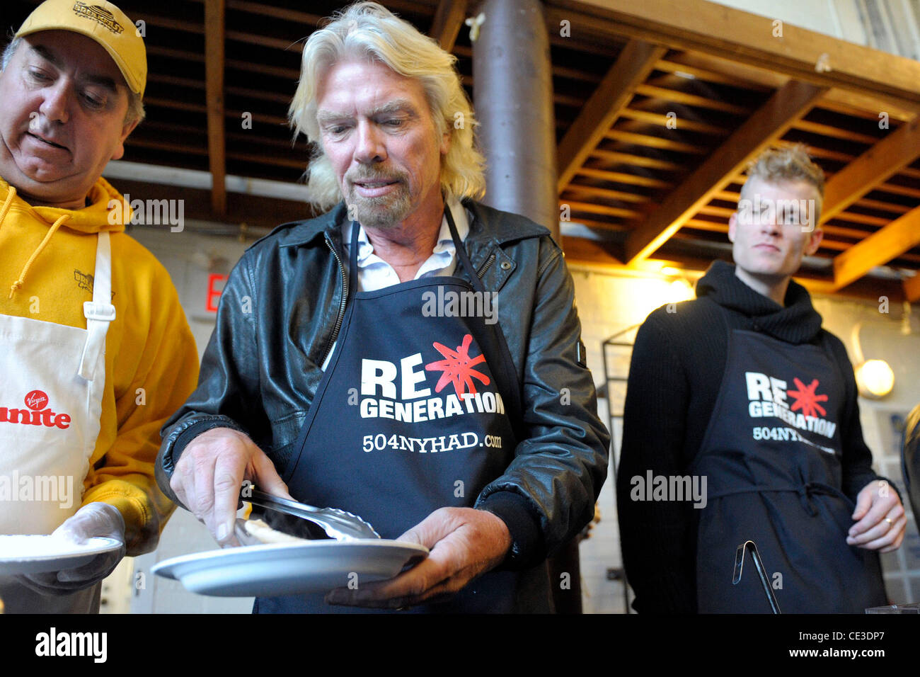 Sir Richard Branson The REGeneration Movement serves breakfast with the ...