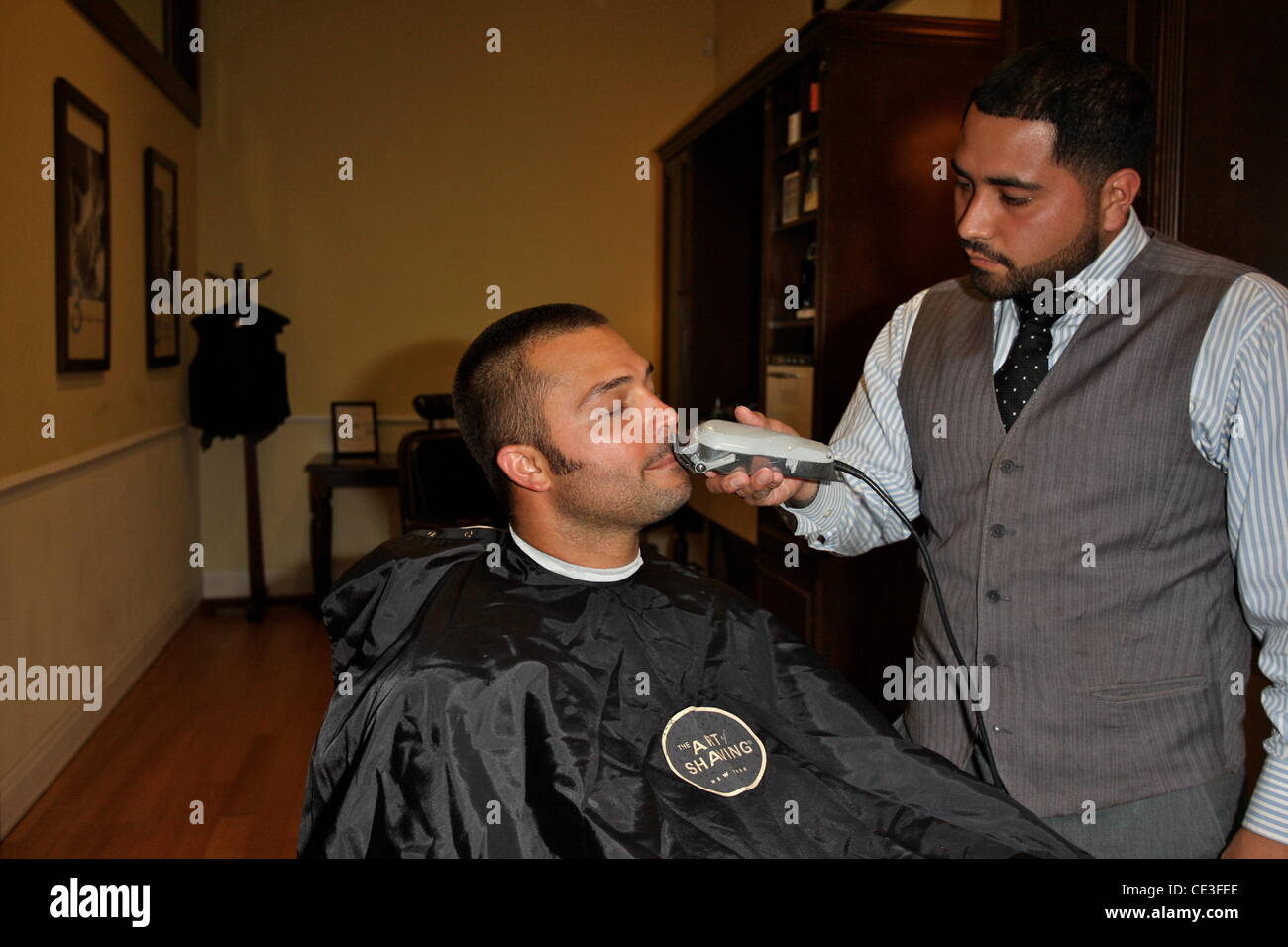 Nick Swisher New York Yankees outfielder getting his beard shaved at ...