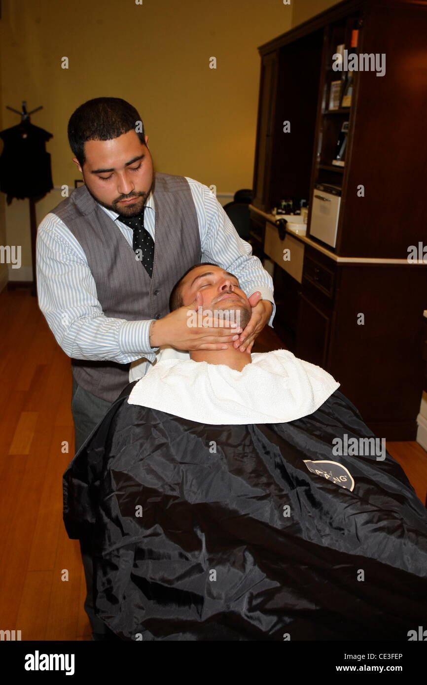 Nick Swisher New York Yankees outfielder getting his beard shaved at ...