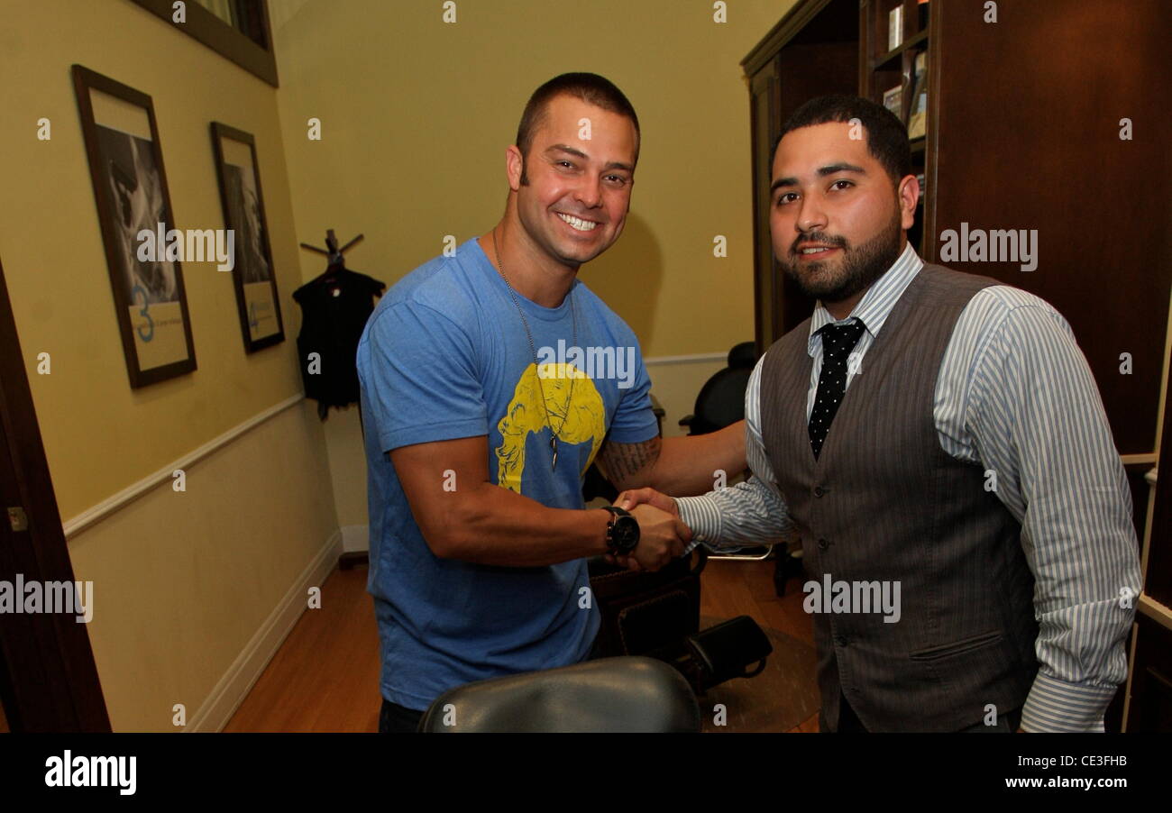 Nick Swisher New York Yankees outfielder getting his beard shaved at ...