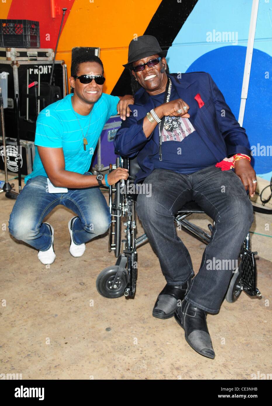 Ilo Ferreira and Clarence Clemons The Miami Dolphins Tailgate Concert ...