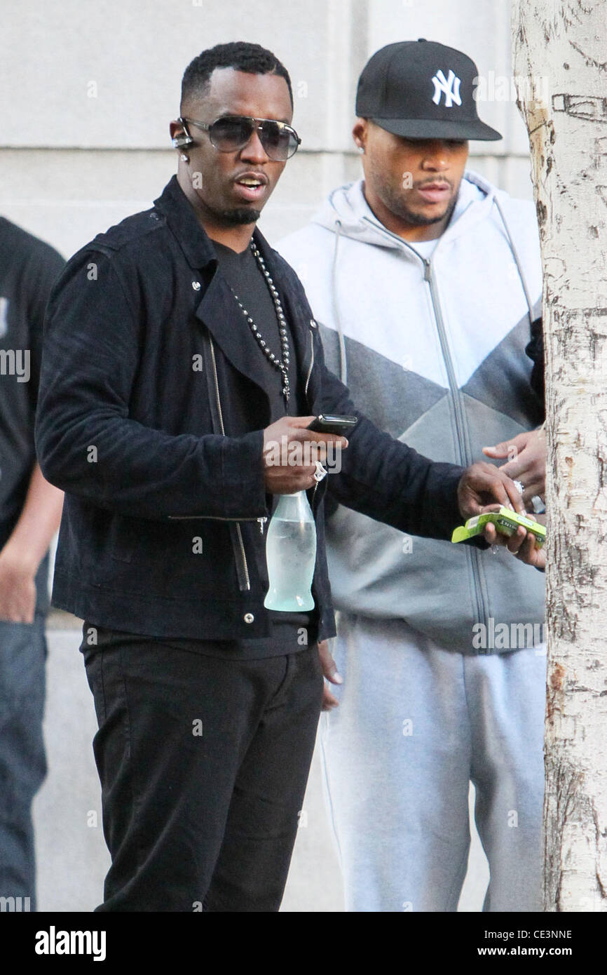 Sean Combs aka Diddy on the set of his new music video Los Angeles ...