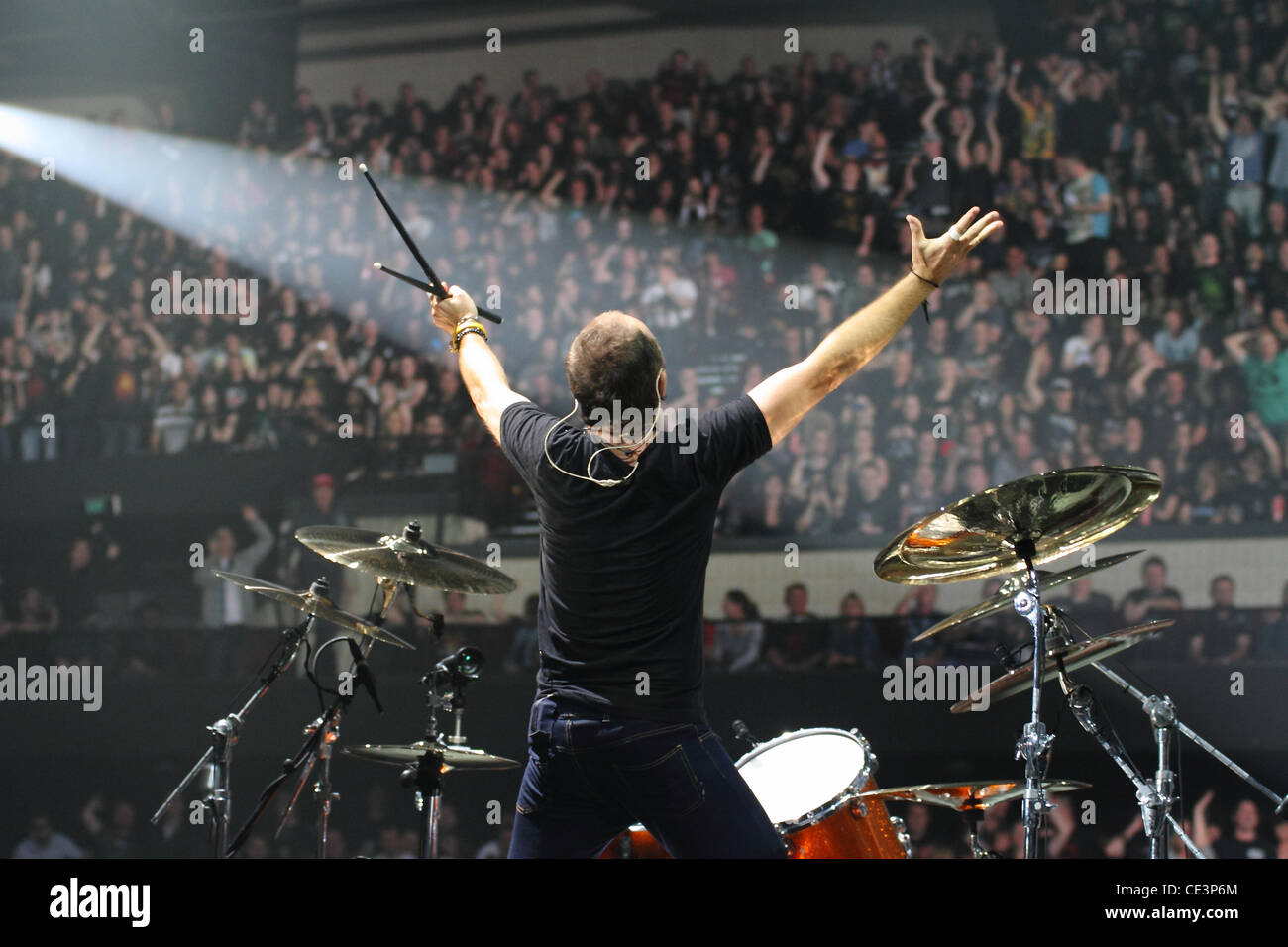 Lars Ulrich Metallica performing live at Adelaide Entertainment Centre ...