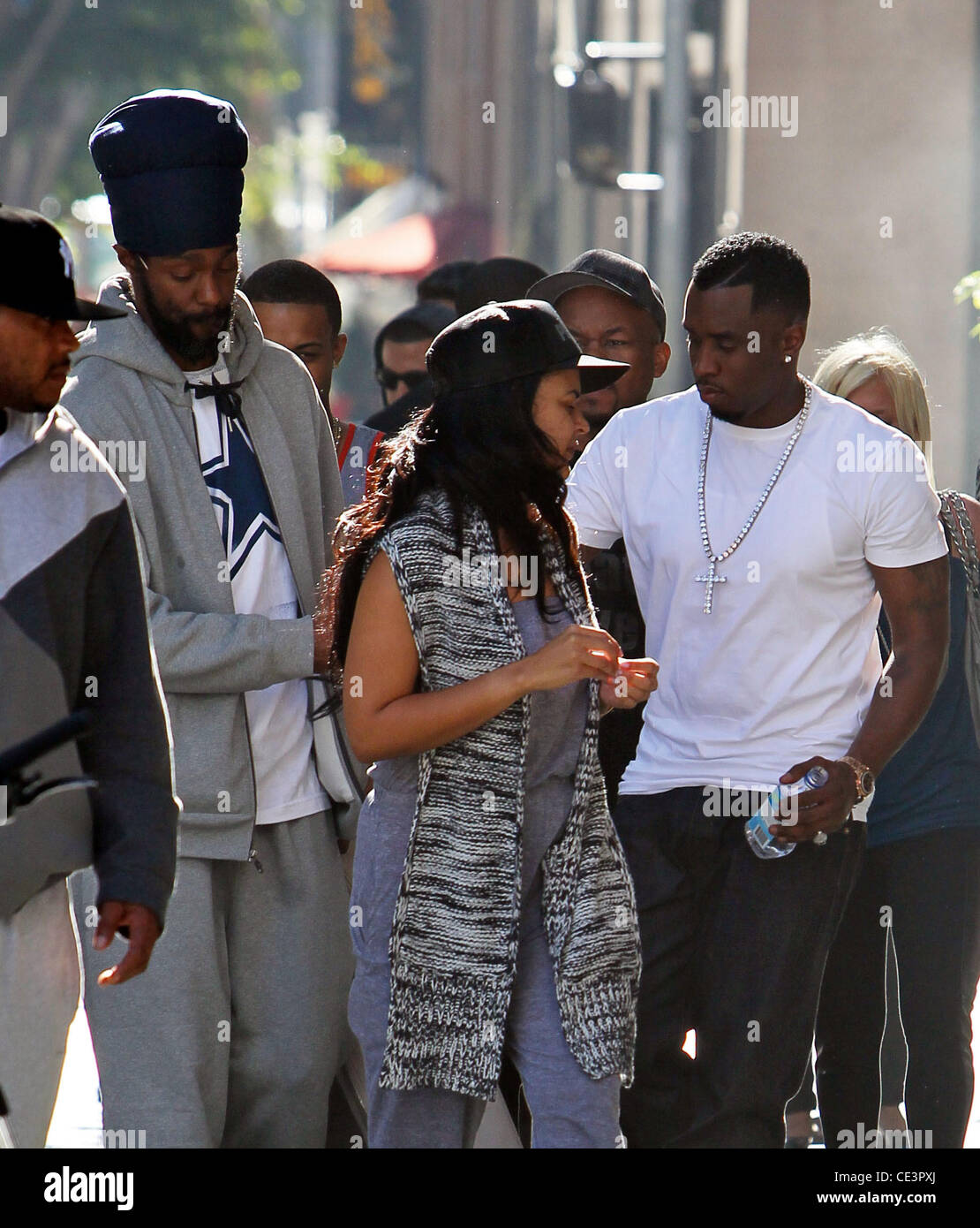 Sean Combs aka Diddy on the set of his new music video Los Angeles ...