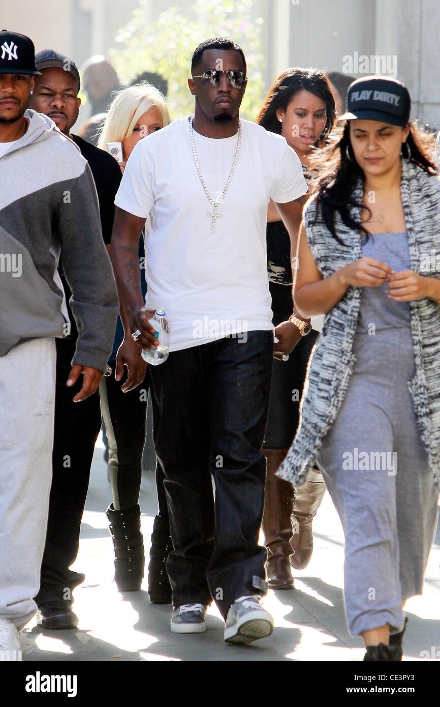 Sean Combs aka Diddy on the set of his new music video Los Angeles ...