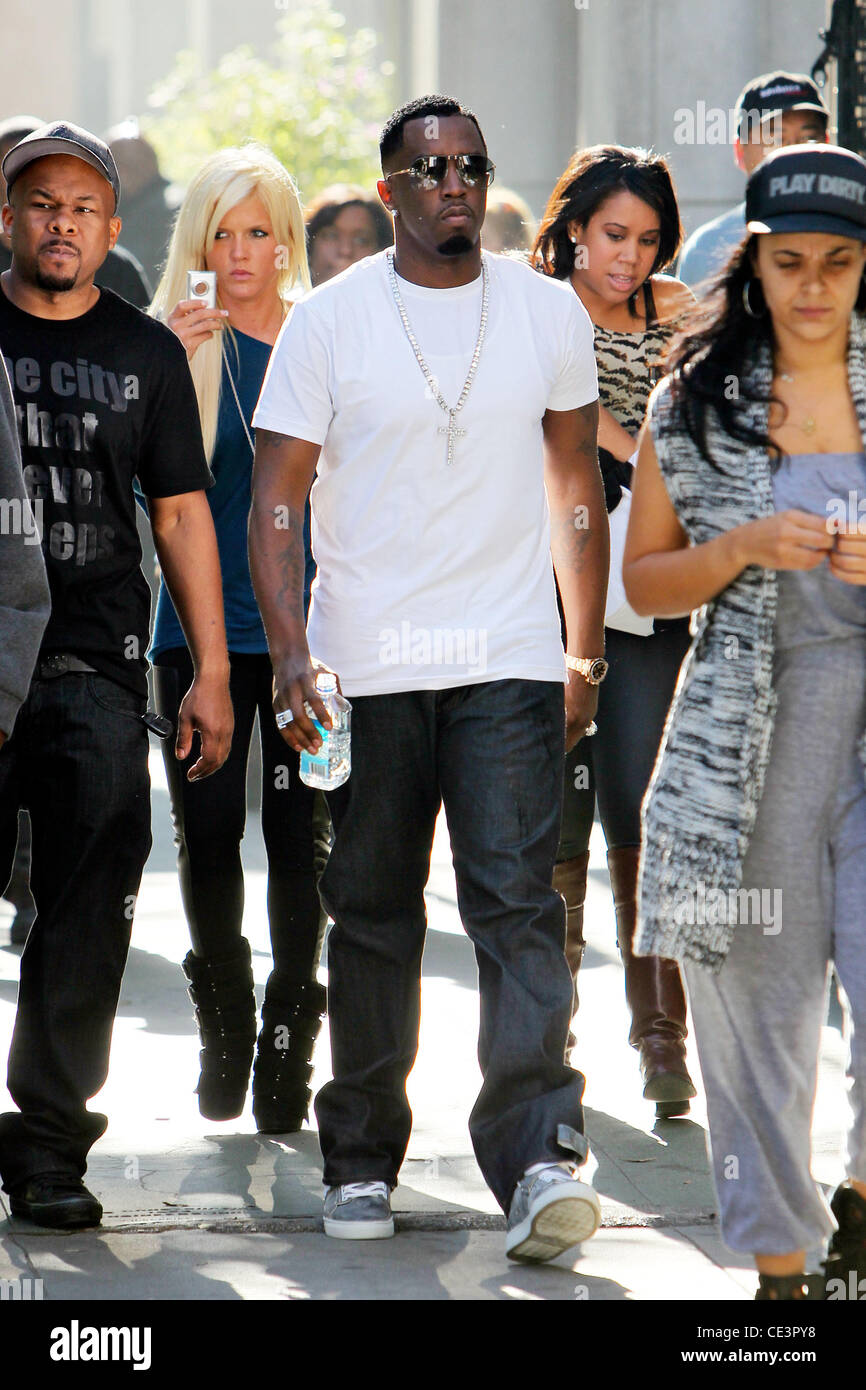 Sean Combs aka Diddy on the set of his new music video Los Angeles ...