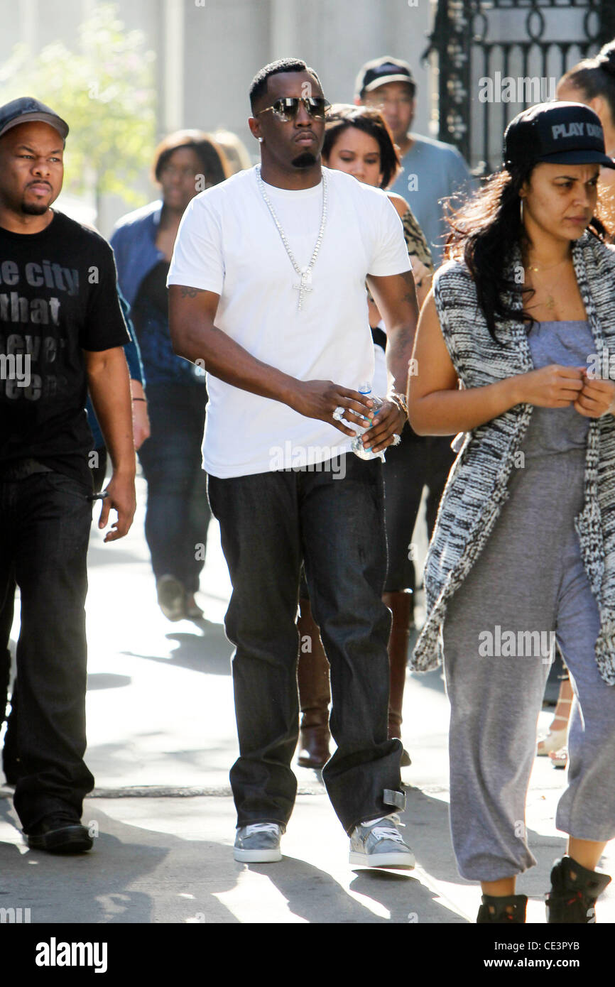 Sean Combs aka Diddy on the set of his new music video Los Angeles ...