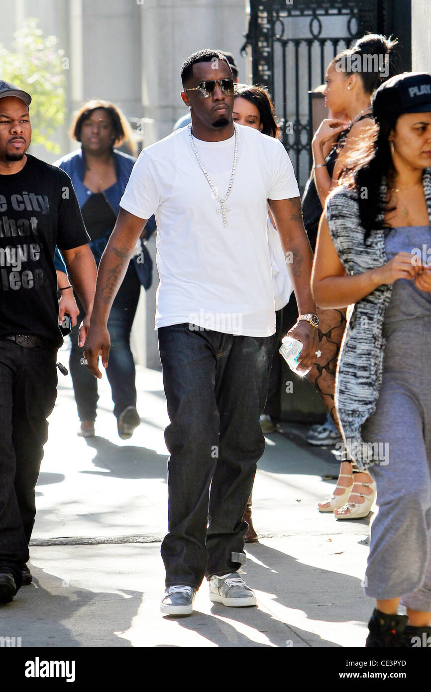 Sean Combs aka Diddy on the set of his new music video Los Angeles ...