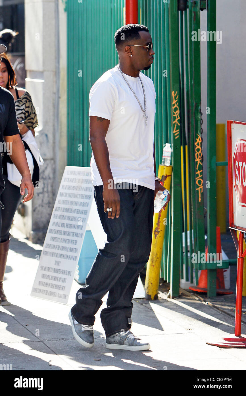 Sean Combs aka Diddy on the set of his new music video Los Angeles ...