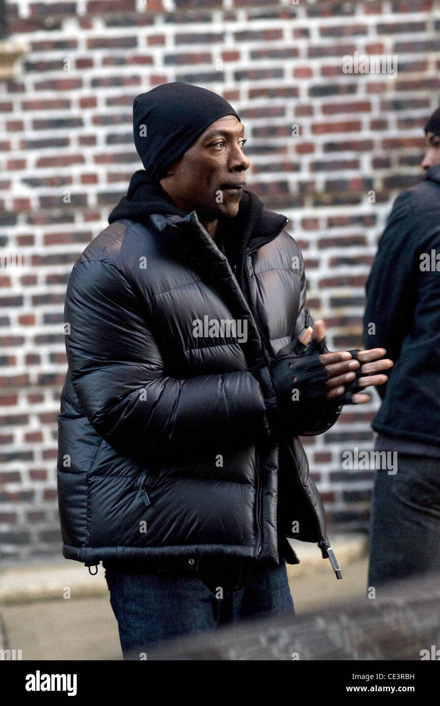 Eddie Murphy on the set of 'Tower Heist' filming in Queens New York ...