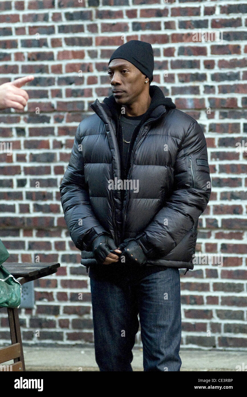 Eddie Murphy on the set of 'Tower Heist' filming in Queens New York ...