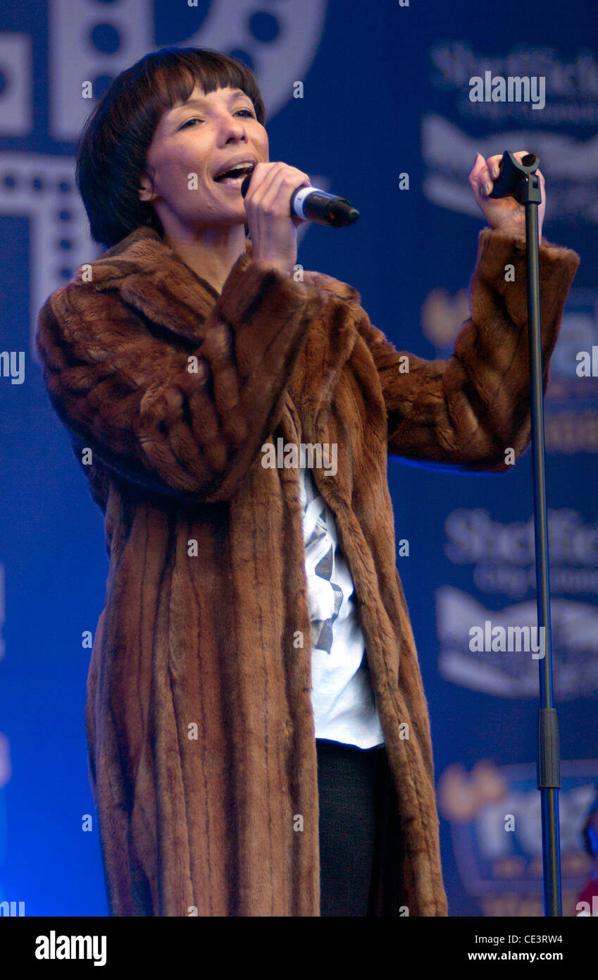 Phoenix Pearl performs live on Real Radio stage during the Sheffield ...