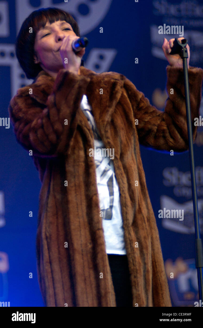 Phoenix Pearl performs live on Real Radio stage during the Sheffield ...