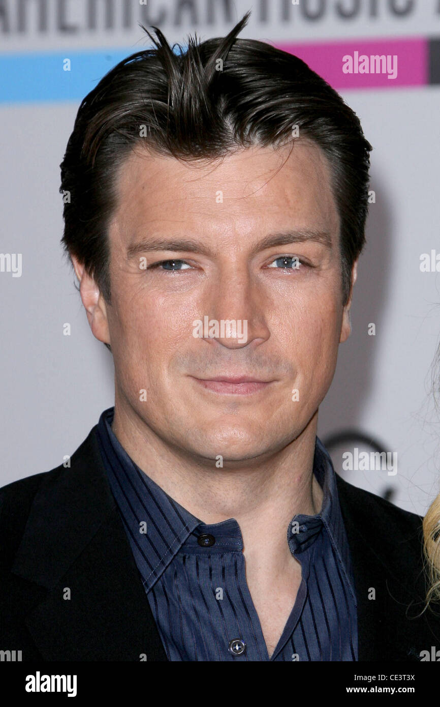 Nathan Fillion 2010 American Music Awards - Arrivals held at the Nokia ...