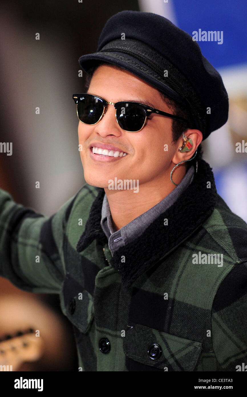 Bruno Mars performing live at Rockefeller Center as part of the 'Today ...