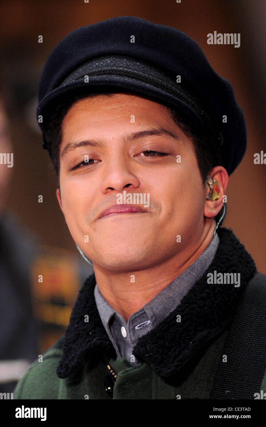 Bruno Mars performing live at Rockefeller Center as part of the 'Today ...