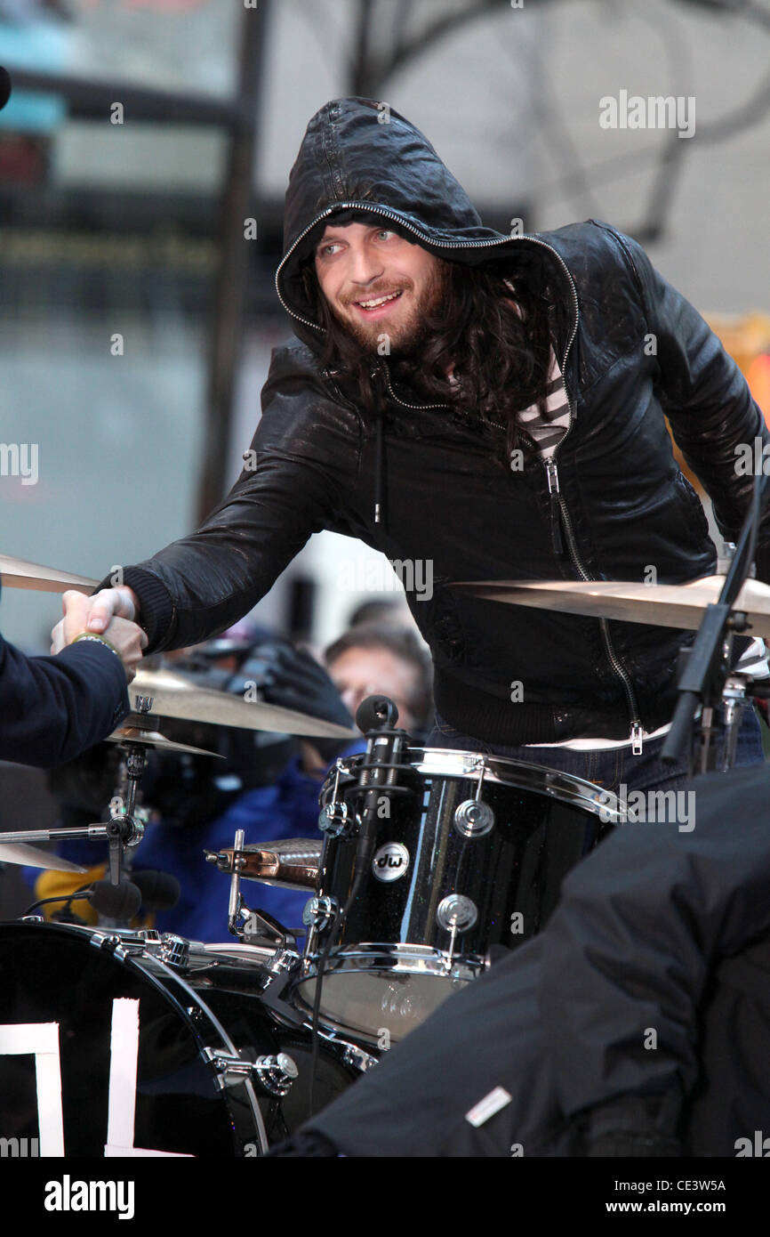 Nathan Followill Kings of Leon performing live at Rockefeller Center as ...