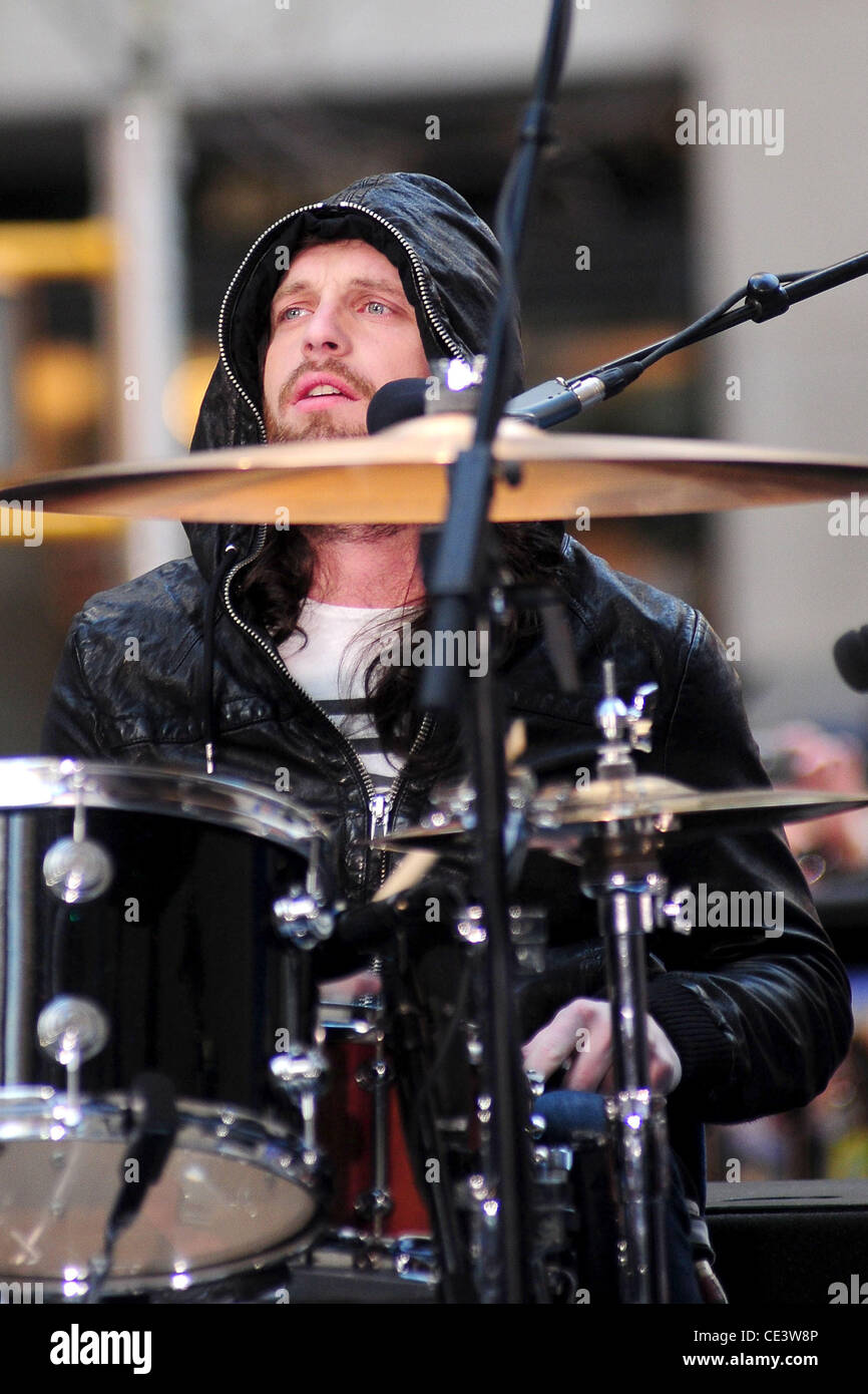 Nathan Followill Kings of Leon performing live at Rockefeller Center as ...