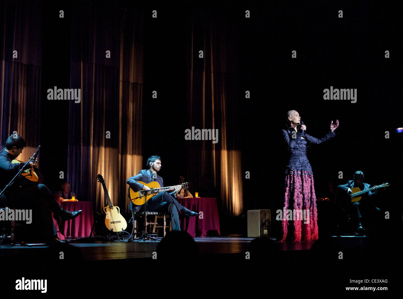Mariza, Portuguese fado singer, performing live at Coliseu dos Recreios ...