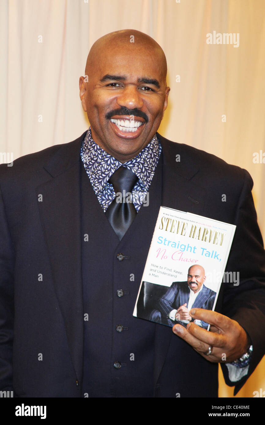 Steve Harvey signs copies of his new book 'Straight Talk, No Chaser' at ...
