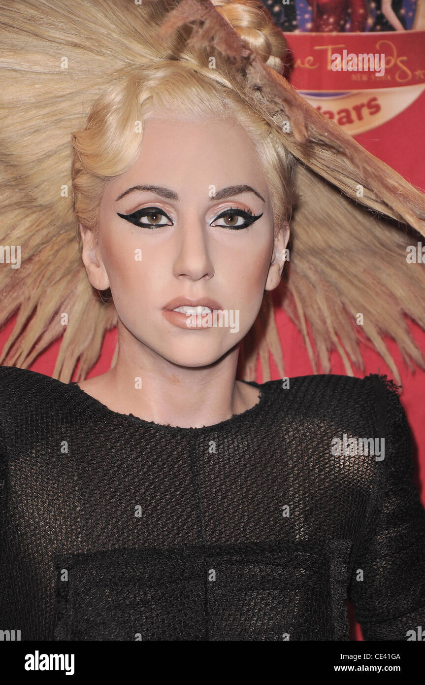 The unveiling of Lady Gaga's new wax figure at Madame Tussauds in New ...