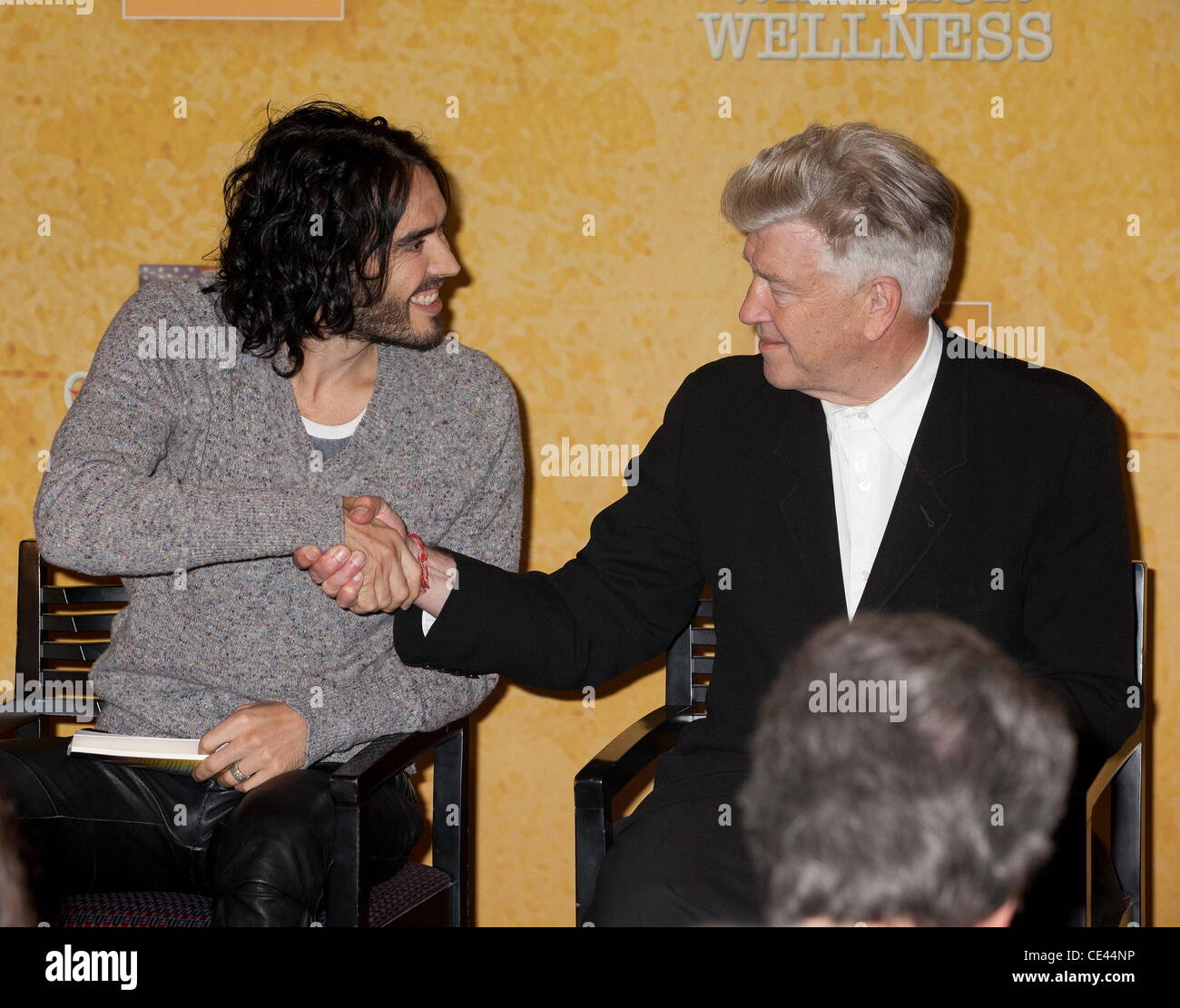 Russell Brand and David Lynch Press conference for the launch of the ...