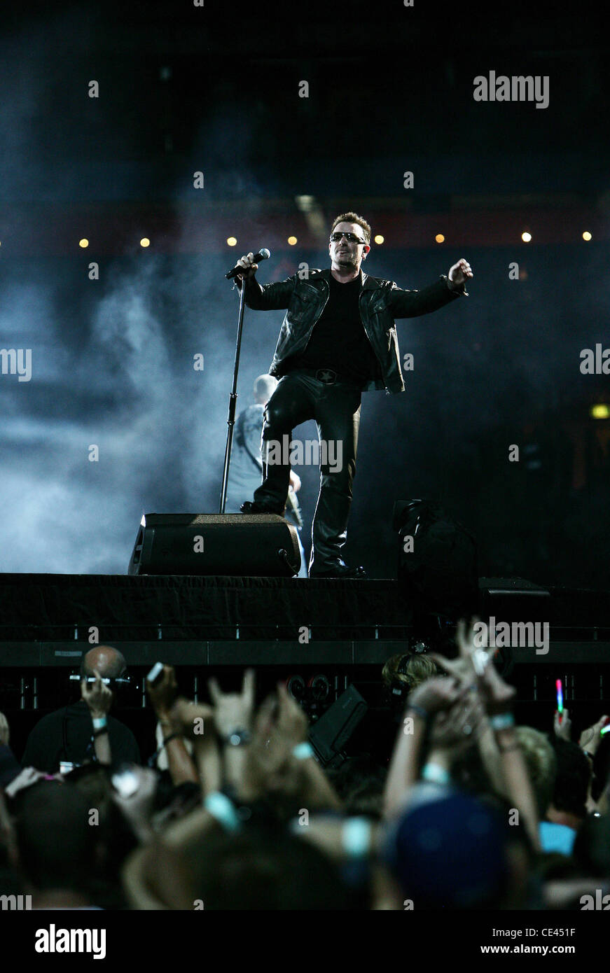 Bono U2 performs on stage at the ANZ Stadium Sydney, Australia - 13.12. ...
