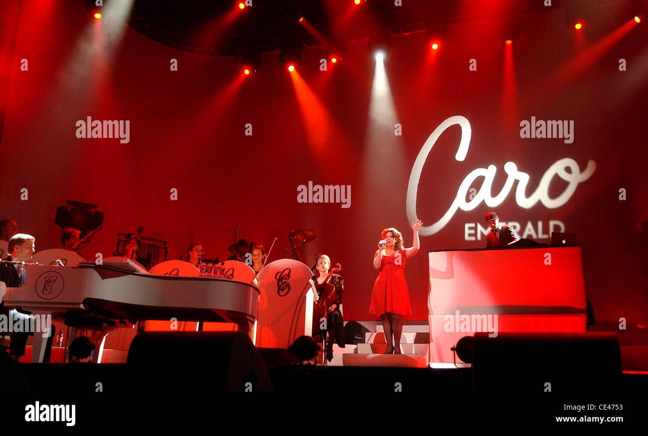 Dutch singer Caro Emerald performs live at a sold out concert held at ...