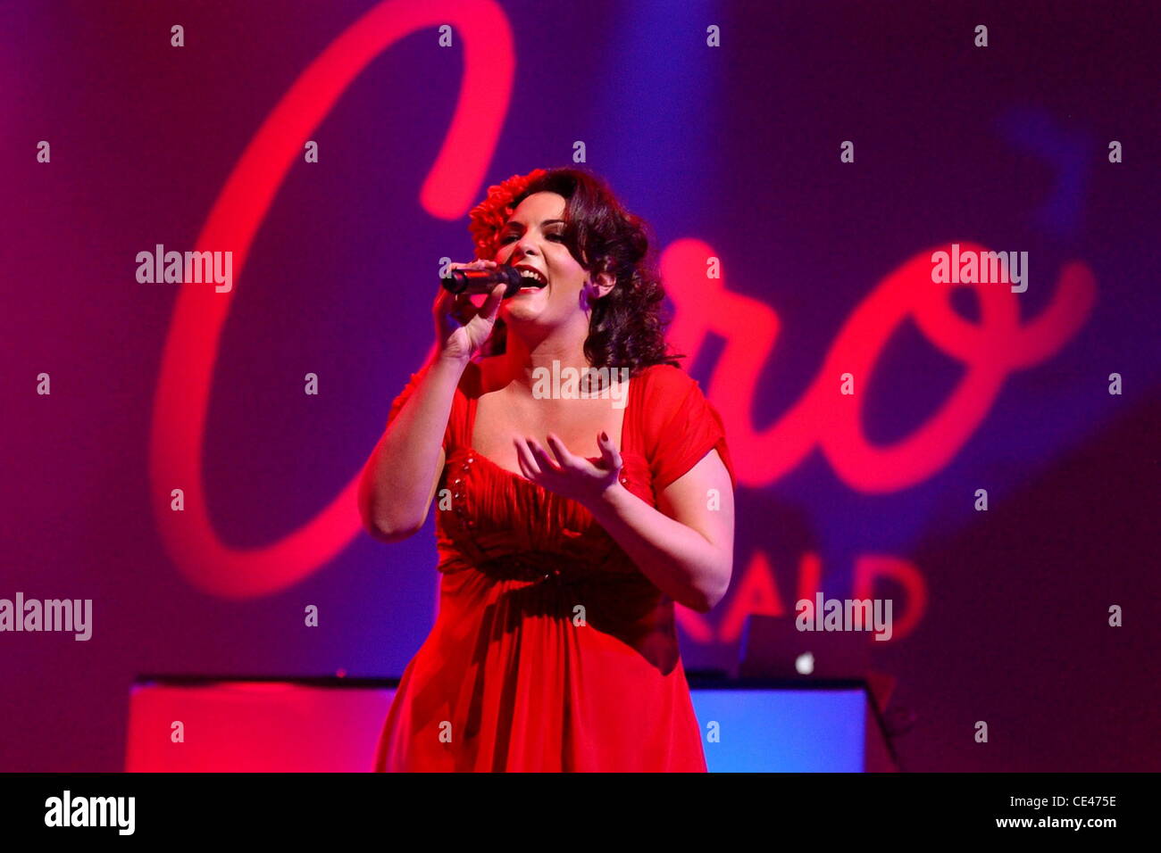 Dutch singer Caro Emerald performs live at a sold out concert held at ...