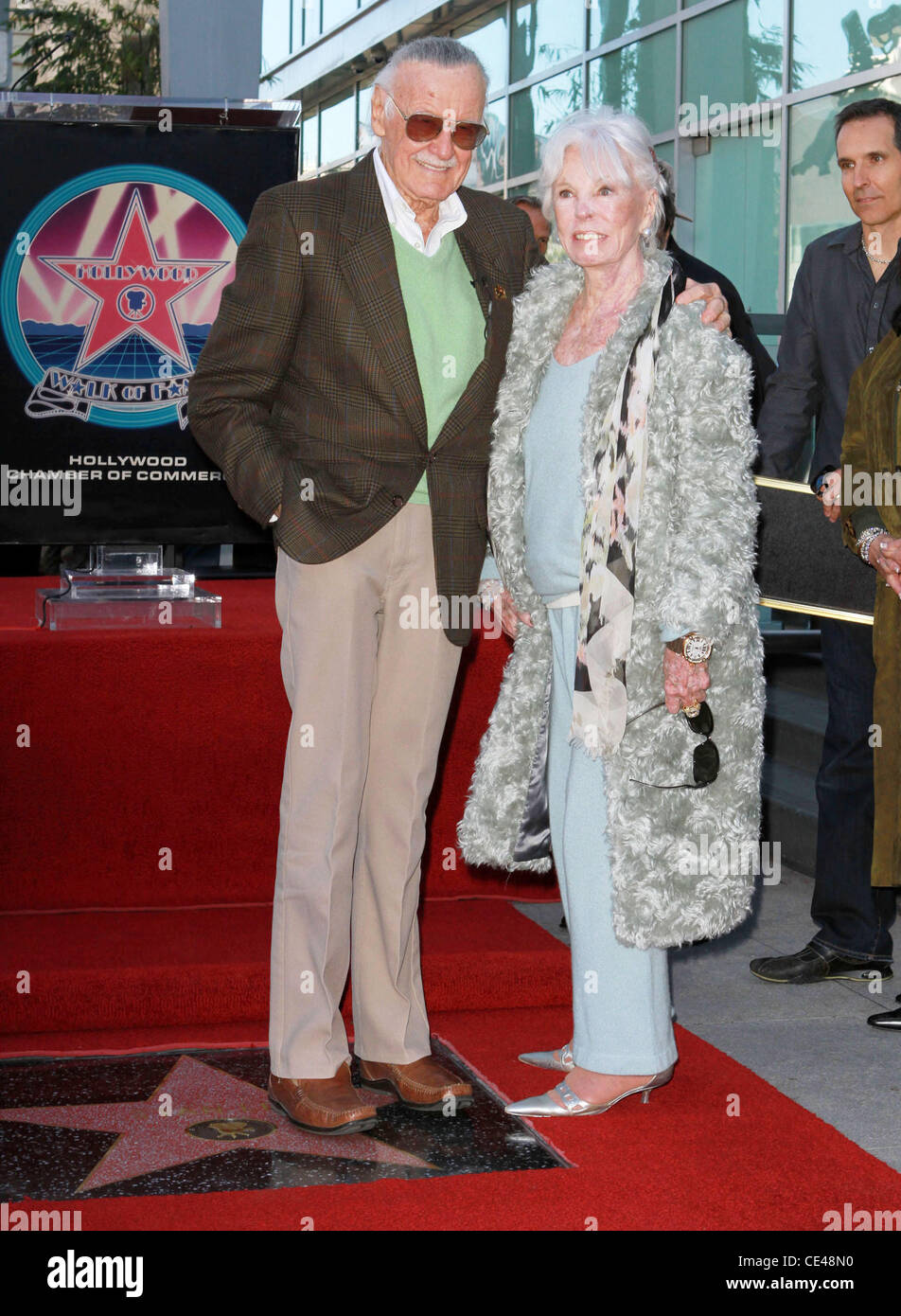 Stan Lee and his wife Joan Lee Stan Lee Hollywood Walk Of Fame Star ...