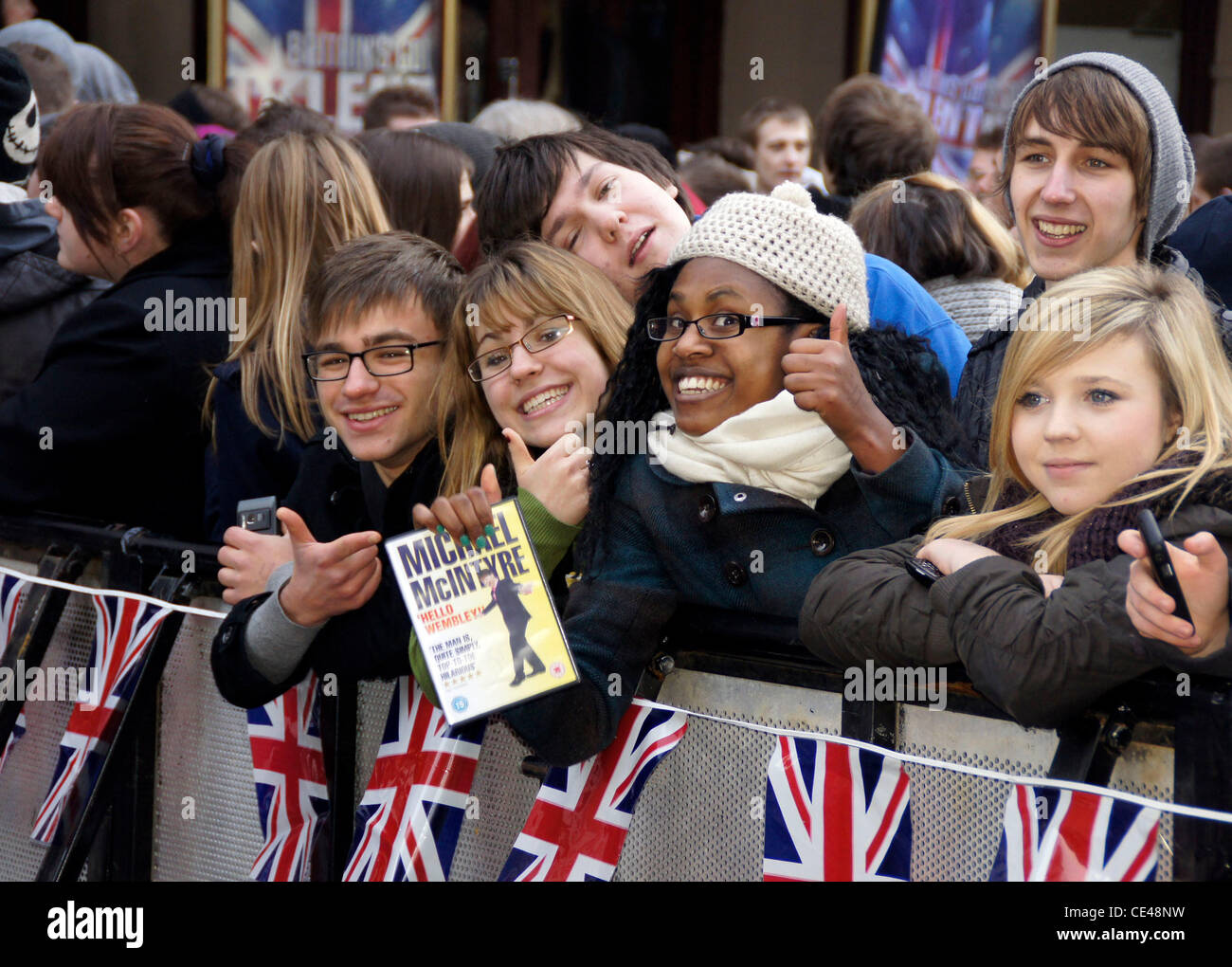 Fans outside the London auditions of 'Britain's Got Talent' held at The ...
