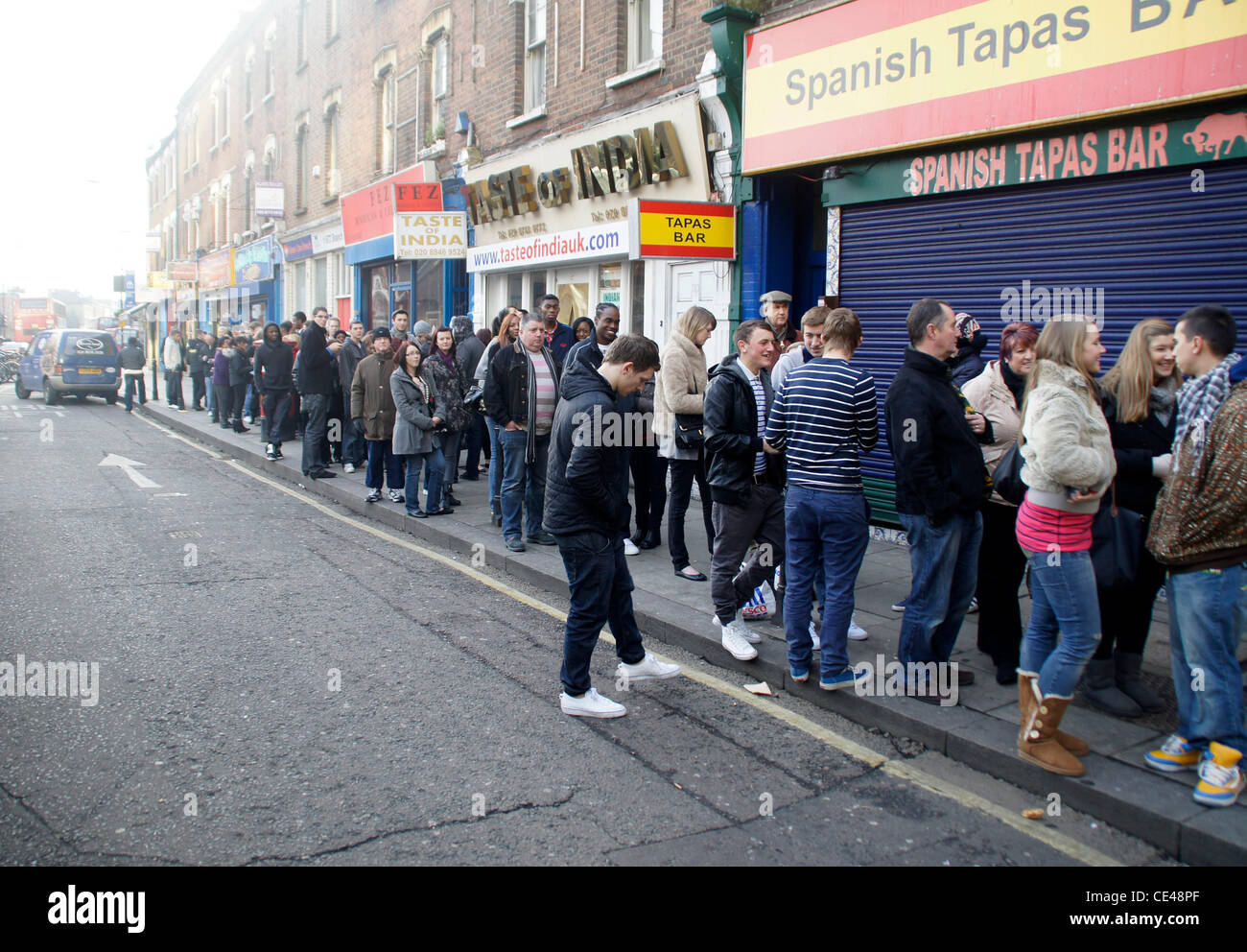 Atmosphere outside the London auditions of 'Britain's Got Talent' held ...