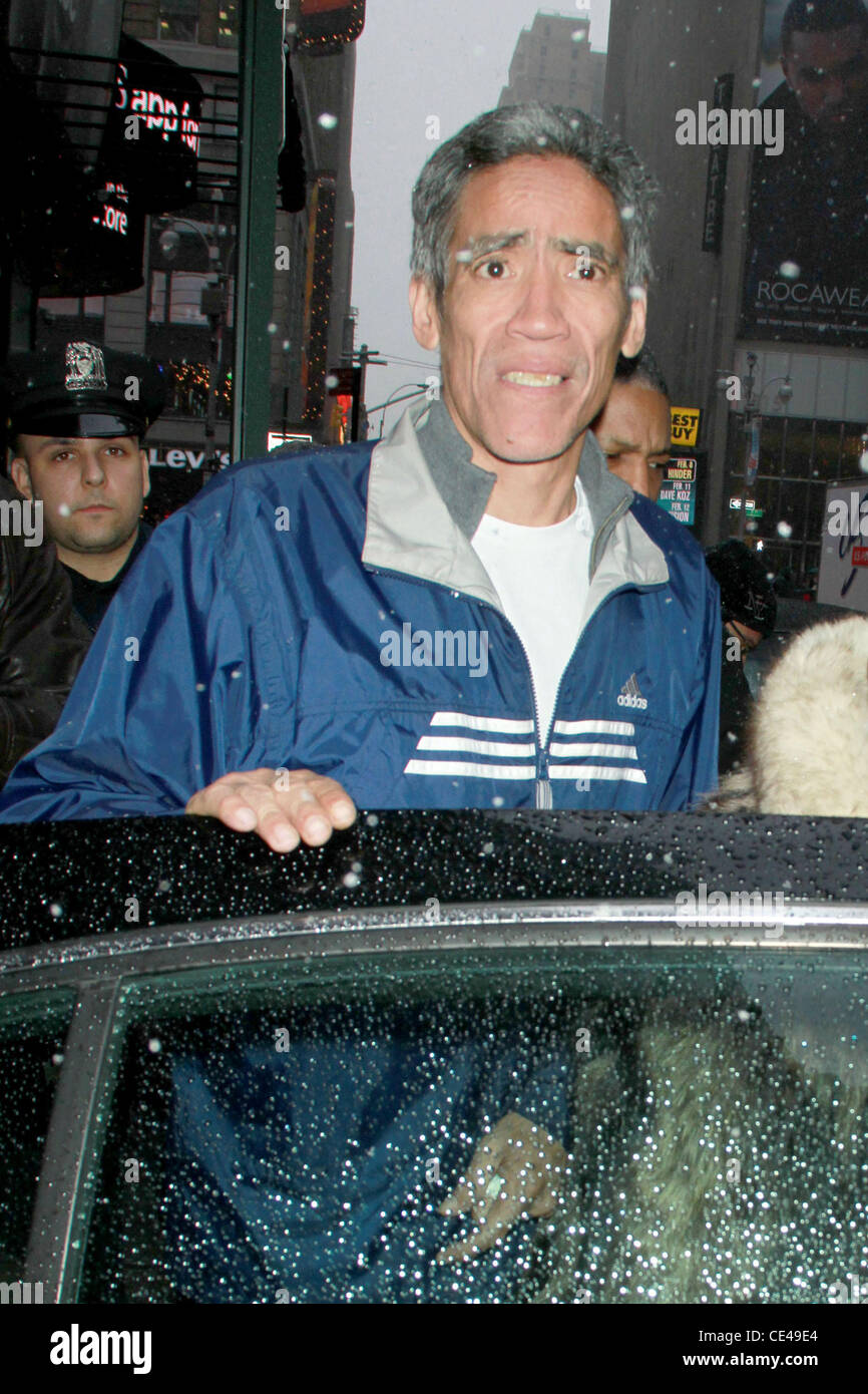 Ted Williams and his mother outside Good Morning America to talk about ...