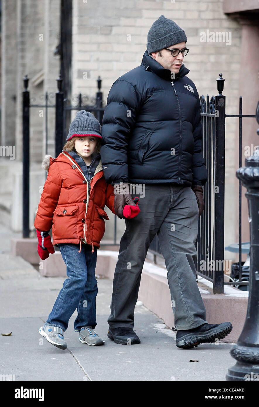 Matthew Broderick and his son James Wilke Broderick bundle up for a ...