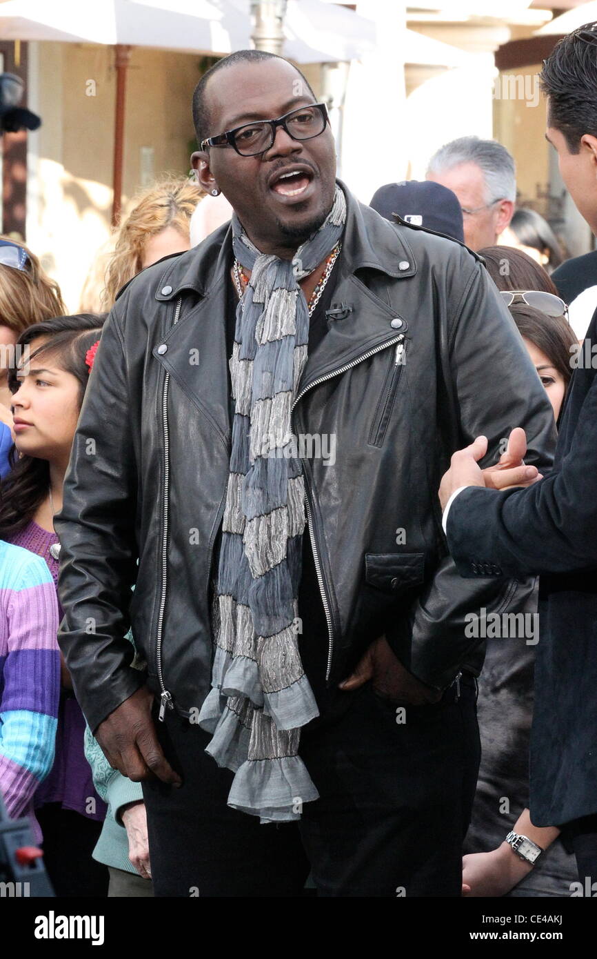 Randy Jackson is seen in a black leather motorcycle jacket while at The ...
