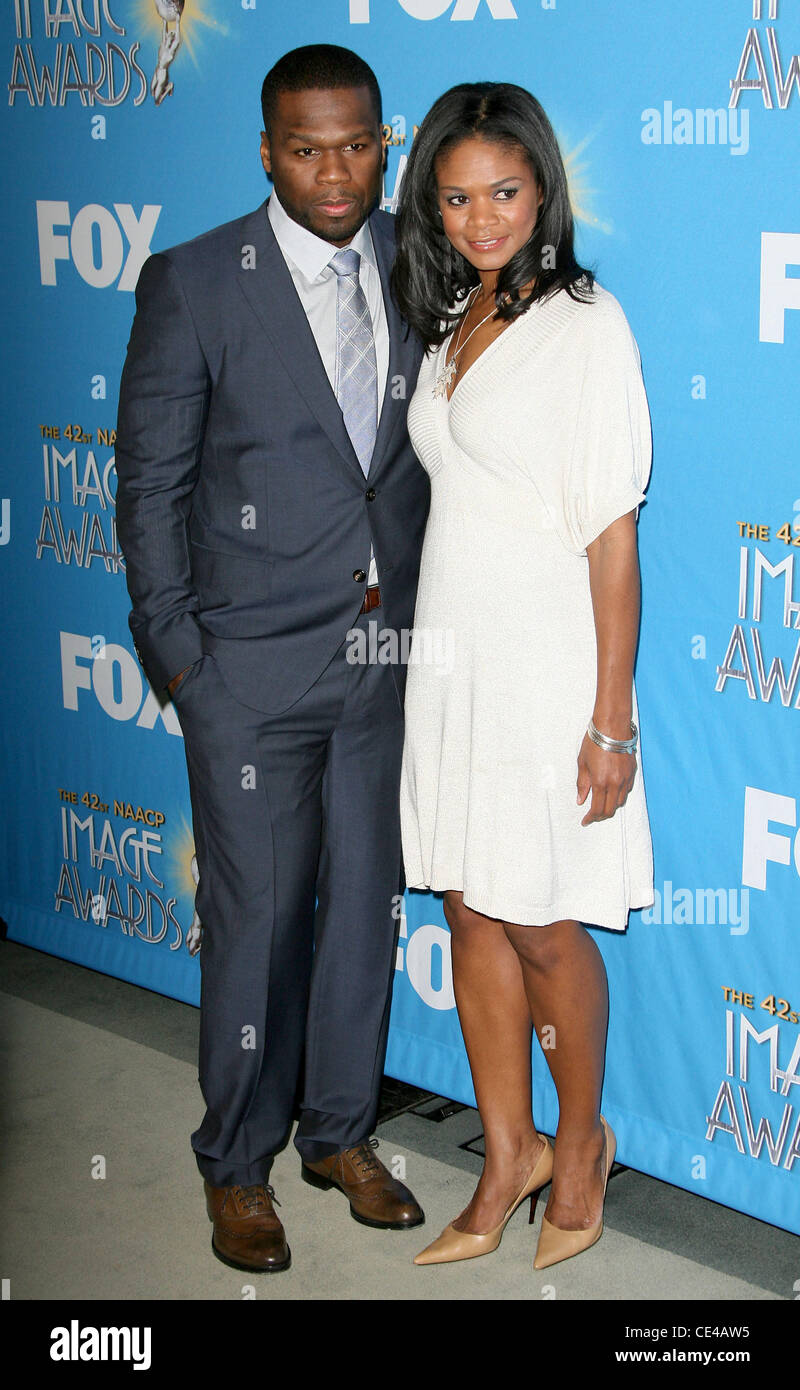 50 Cent aka Curtis Jackson and Kimberly Elise 42nd Annual Image Awards ...