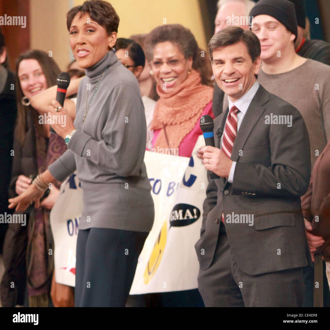 Robin Roberts and George Stephanopoulos at ABC Studios for 'Good ...