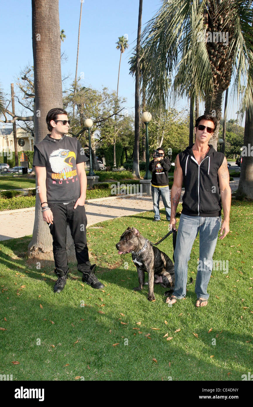 A.J. Lamas and Lorenzo Lamas Celebrities at Will Rogers Memorial Park ...