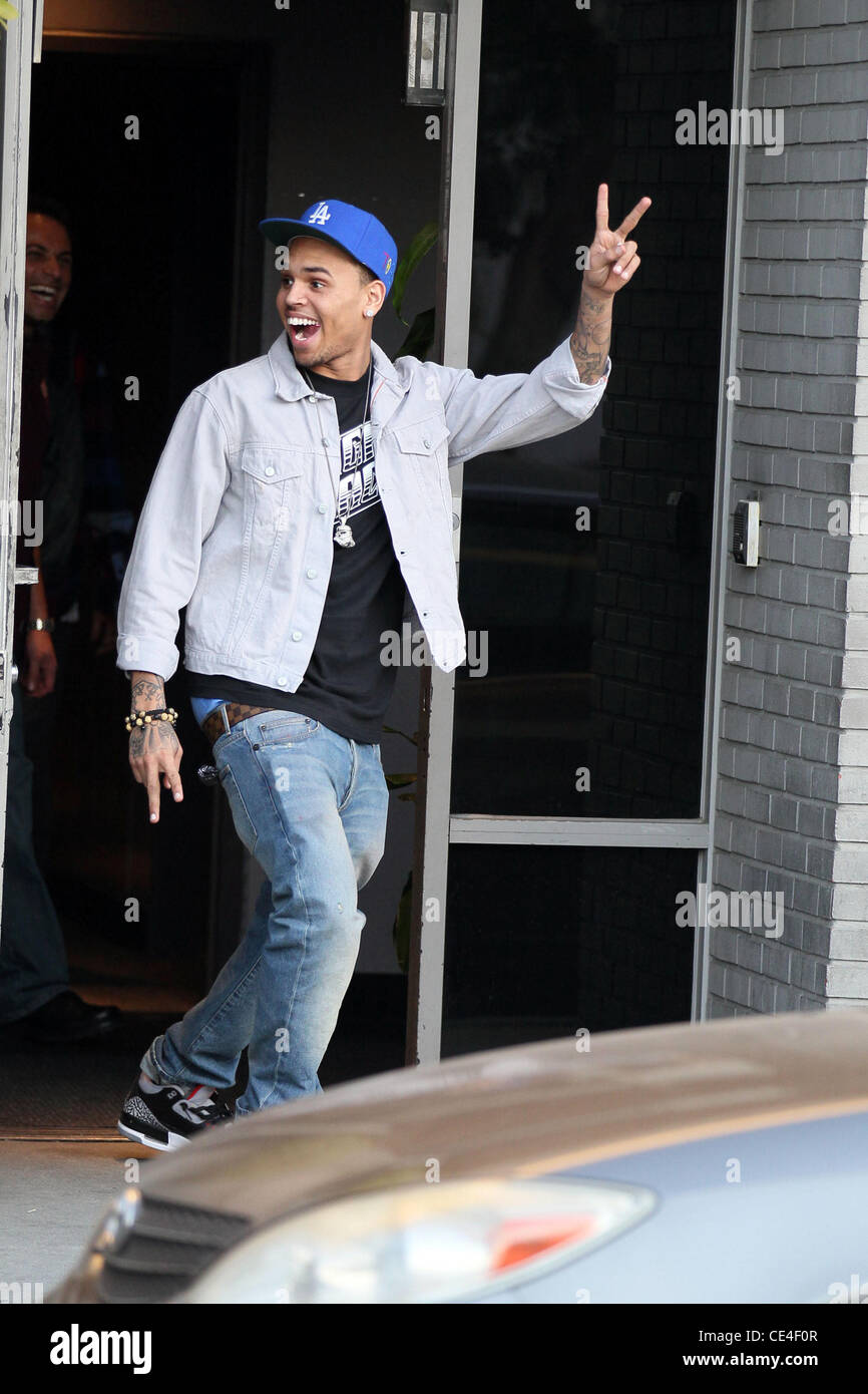 Chris Brown In The Studio Recording