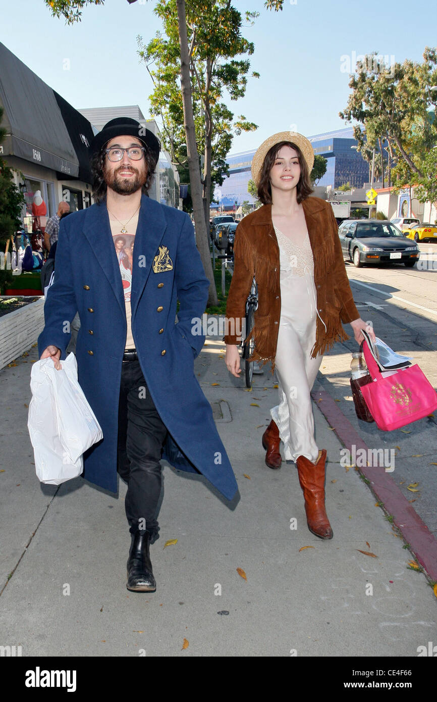 Sean lennon girlfriend charlotte kemp hi-res stock photography and ...