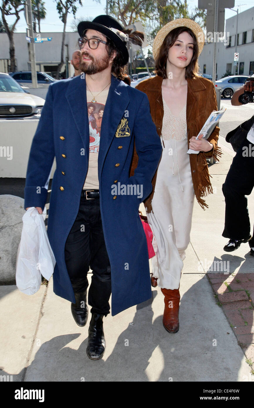 Sean Lennon Girlfriend Charlotte Kemp High Resolution Stock Photography ...