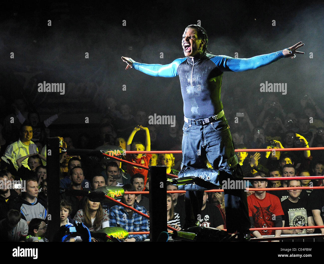 Jeff Hardy TNA European Tour at the National Stadium. Mr Anderson ...
