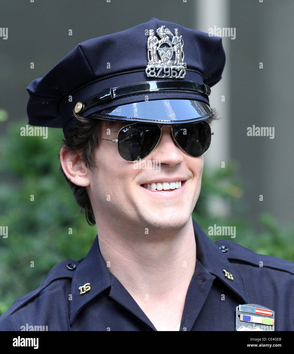 Matt Bomer Matt Bomer and Willie Garson filming 'White Collar' on ...