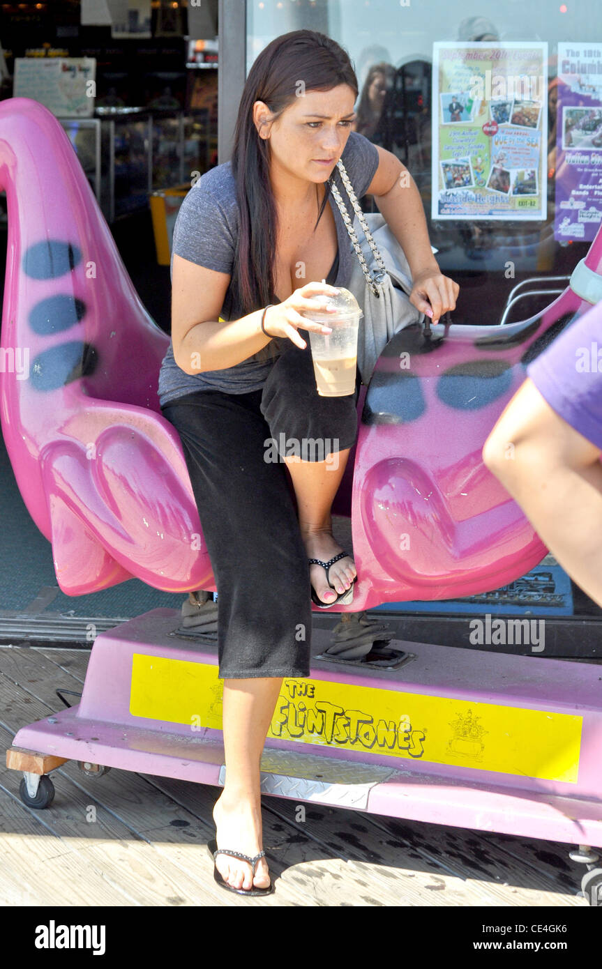 Jenni Farley aka JWoww Cast members of MTV's 'Jersey Shore' taking a ...