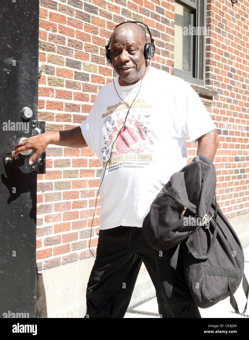 Jimmy Walker outside The Ed Sullivan Theater for 'The Late Show with ...