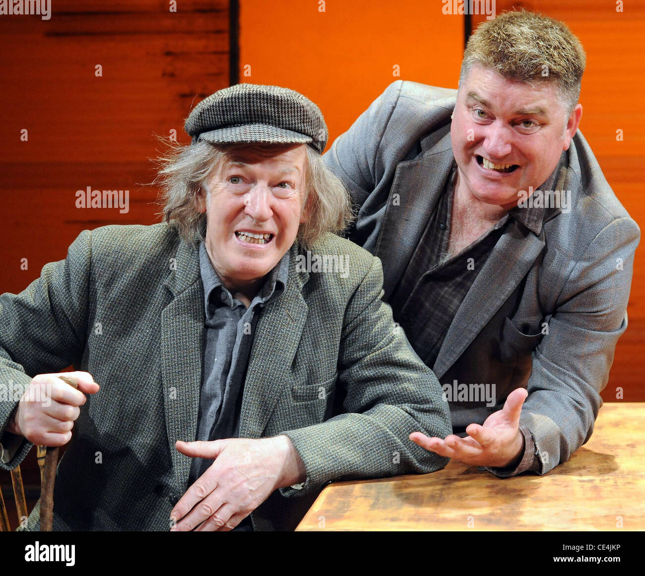 Patt Short and Tom Hickey rehearse their roles as the boys Josey and ...
